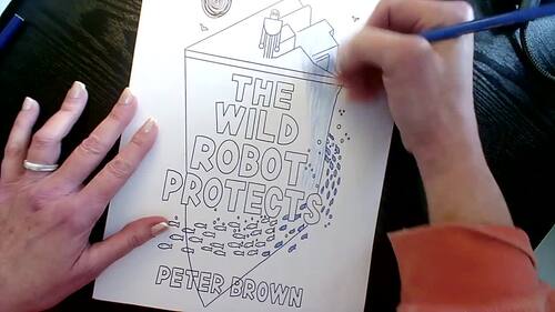 The Wild Robot Protects Novel Study Coloring Sheets Helps Students w/ Focus