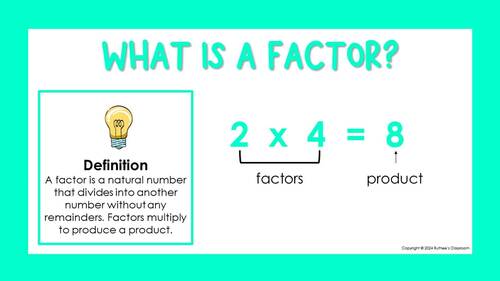 Factors and Multiples Lesson - Digital Maths Resource - Google, PPT, PDF