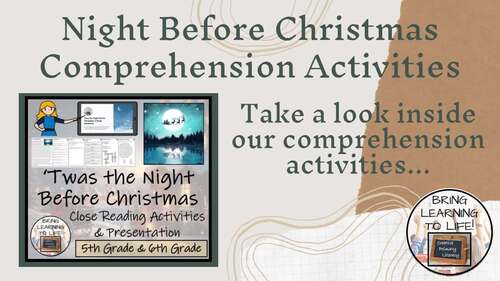 Twas the Night Before Christmas Close Reading Comprehension | 5th & 6th ...