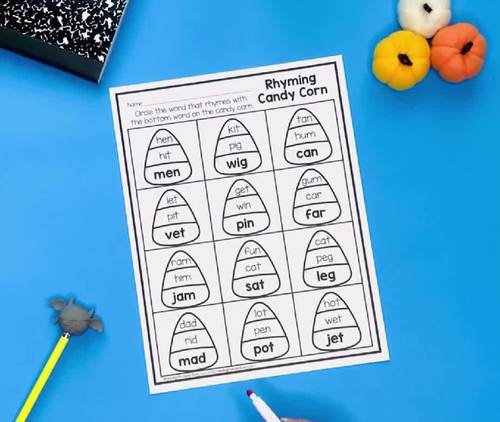 First Grade October Worksheets Math and Reading Centers Pumpkins ...