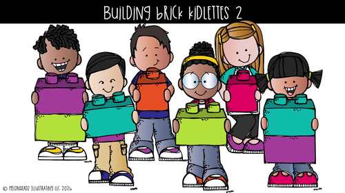 Building Brick Kidlettes clip art 2, Math, Construction Bricks Mini