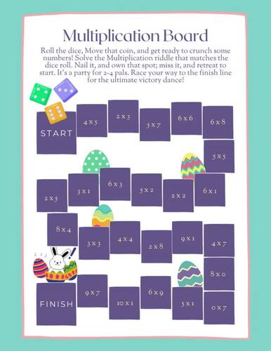 Easter Math Center/ Multiplication, Division, Addition, Subtraction