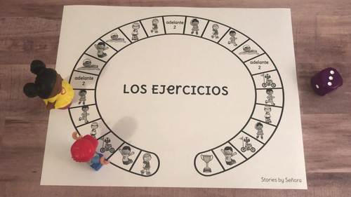 Spanish Board Game--Exercise Vocabulary / Los Ejercicios by Stories by ...