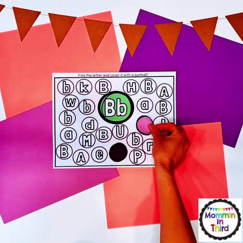 Alphabet and Number Activities l Gumball Letter Recognition Games CVC Words