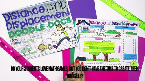 Distance and Displacement Doodle Notes Graphic Organizer or Interactive ...