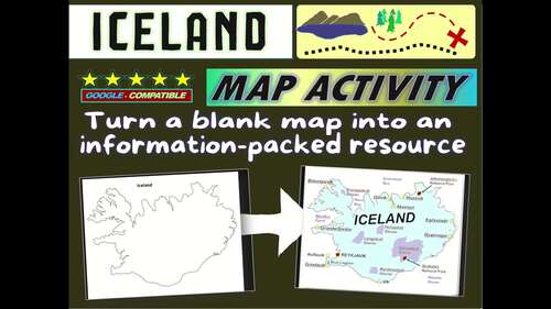 ICELAND Map Activity - Step-by-Step Slides and Handouts | TPT