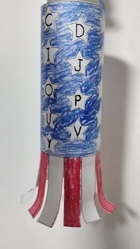 Patriot Day American Flag Windsock Craft Writing Letters Tracing A-Z 9/ ...