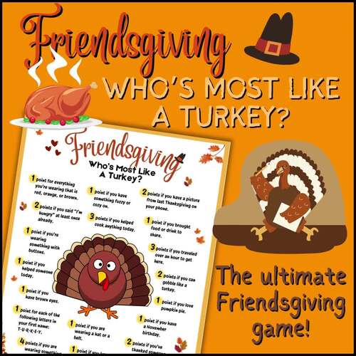 Who’s Most Like a Turkey Game | Funny Thanksgiving Party Game ...