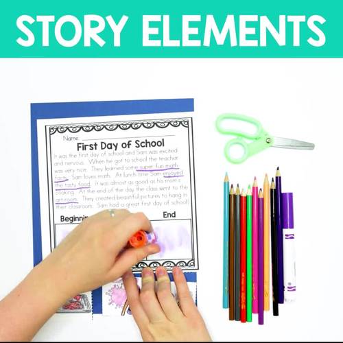Story Elements Graphic Organizers, Worksheets, Anchor Charts, Songs and ...