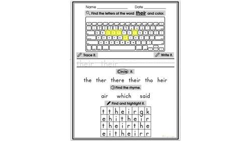 Sight Word Worksheets Fry Words 151-200 by CrazyCharizma | TPT