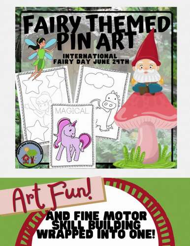 Push Pin Poke Art - Fairy, Gnome, Unicorn by Happy Hive Homeschooling