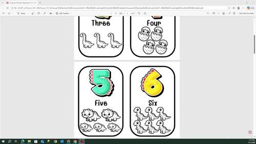 Dinosaur Number Flashcards 1–20 | Counting Cards | Printable | TPT