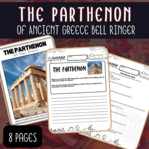 The Parthenon of Ancient Greece Bell Ringer: Reading, Worksheet, and ...