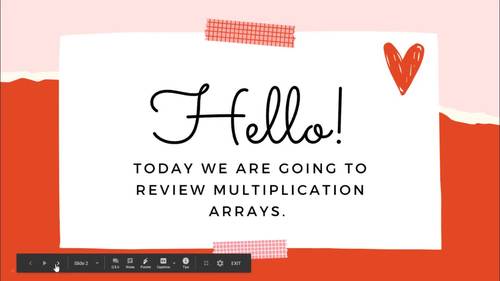 Valentine's Day Multiplication Arrays Google Slides Lesson | TPT