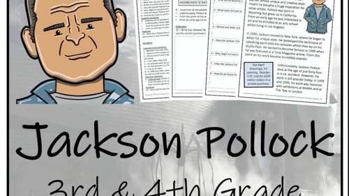 Jackson Pollock Close Reading Comprehension Activity | 3rd Grade & 4th ...