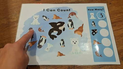 I Spy Activity Arctic Animals Look and Find Counting Game Math Game