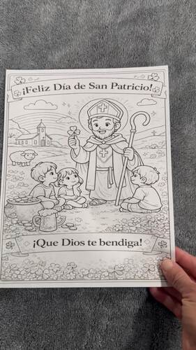 Spanish St. Patrick Coloring Page | ¡Feliz Día de San Patricio ...