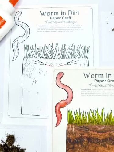 BUNDLE | WORMS | Printable Paper Craft Templates | Worm | Crafts