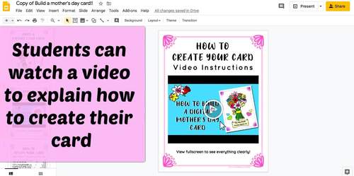Build a Digital Mother's Day Card - Google Slides by Emma the Teachie