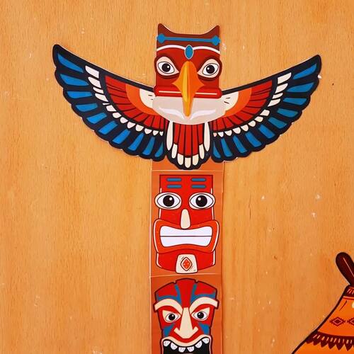 Indigenous Peoples Day Totem Pole Craft, Native Americans Heritage ...