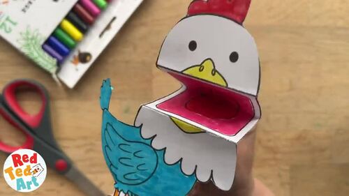 Easter Finger Puppets - Bunny, Lamb & Chicken - 3d Coloring Pages