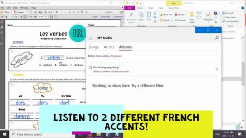 French verbs in -IR Present tense AUDIO Verbes en -IR Présent Grammar ...