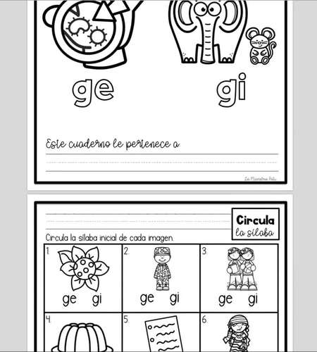 Silabas con G suave ge gi by La Maestra Pati Bilingue | TPT
