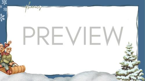 Winter Themed Vintage Watercolor Slides (Editible Canva Template)