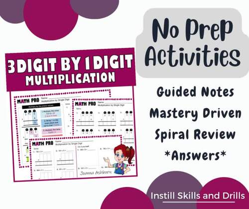 Three Digit by One Digit Multiplication within 1000 Guided Practice ...