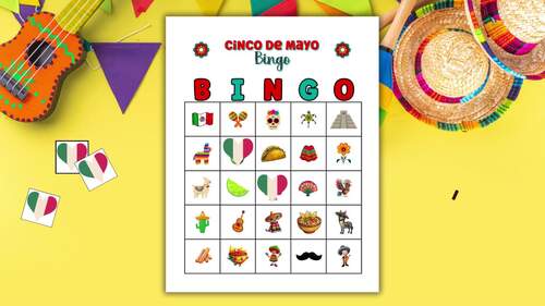 Cinco de Mayo Bingo | Printable Game with 50 Cards | Full Page & Half ...