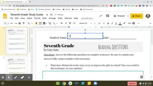 "Seventh Grade" by Gary Soto Study Guide by The Literary Catalyst