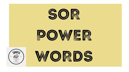 SOR 109 Power Words Canva Presentation by Second Grade Spark | TPT