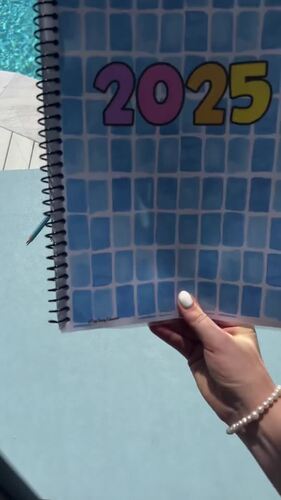 2025 & 2026 Blue Watercolor Teacher Planner Paper Dateless *LIFETIME ...