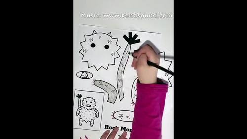 Cut and Paste Monster Craft Activity Fine Motor Scissor Skills Fun Project