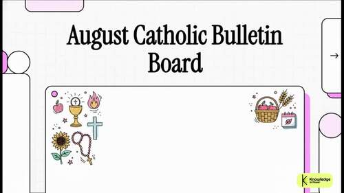 August 2026 Catholic Bulletin Board | Saints, Solemnities & Pope Mission