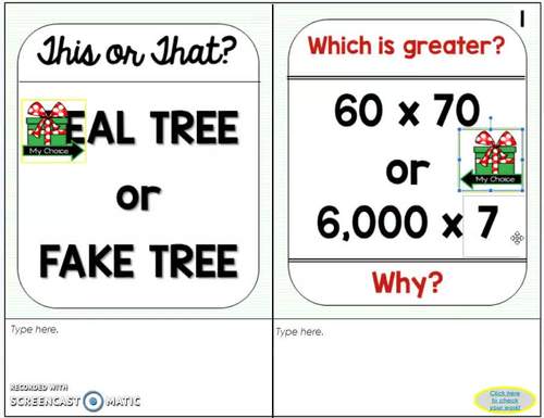 This or That: Christmas Multiplication and Division Activity for Google ...