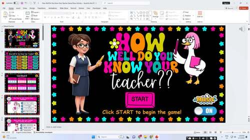 How Well Do You Know Your Teacher Game Show Activity by ABCD Teacher Tour