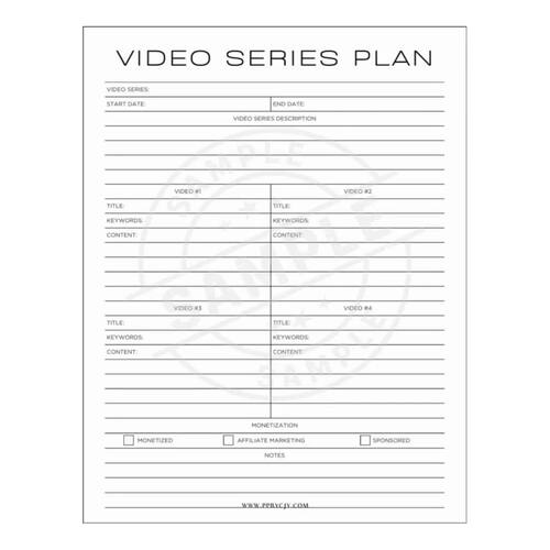Video Content Planner Bundle PDF | 9 Pages to Organize Ideas, Scripts ...