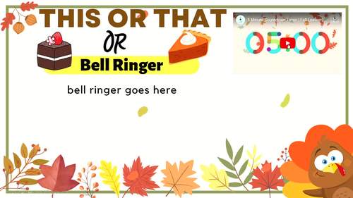 Thanksgiving/Fall Themed Animated Agenda Slides by CreativeMiddle