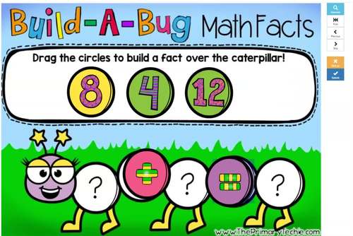 Boom Cards - Build-A-Bug Math Facts to 20 - Distant Learning | TpT