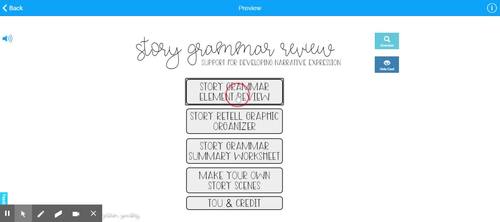 Story Grammar Review Boom Card Deck by Seldom Speechless | TPT