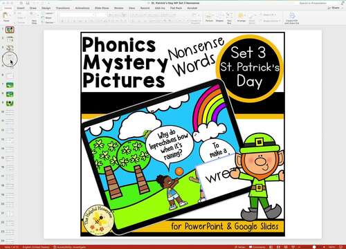 UFLI aligned St. Patrick's Day Phonics Mystery Pictures - Nonsense ...