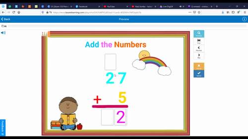 2 Digit +1 Digit Addition With Regrouping Boom Cards Distance Learning