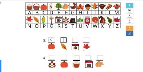 FALL CRYPTOGRAM BOOM CARDS OT/SLP: KEYBOARDING/TYPING by schoolbasedOT