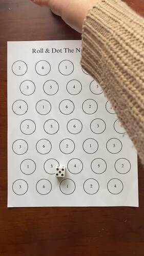 Roll & Dot The Number, Number Recognition Montessori Activity, Fine ...