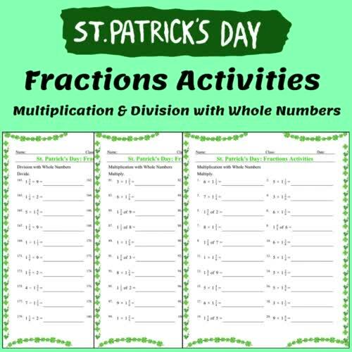 Multiplication & Division with Whole Numbers - Fun St. Patrick's Day ...