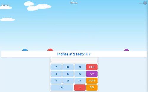 4th Grade Geometry Math Game Set MG1a | Balloon Pop | Small Group Activity