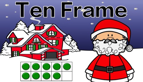 Christmas: Ten Frame Subitizing: Math Brain Break by Move and Groove Math