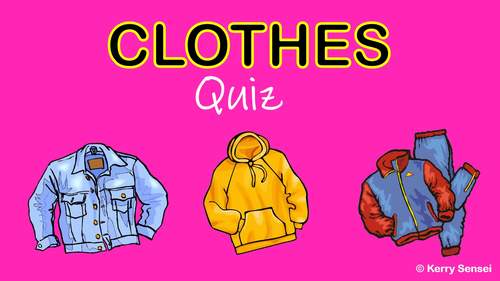CLOTHES MULTIPLE CHOICE QUIZ #1 by KERRY SENSEI | TPT