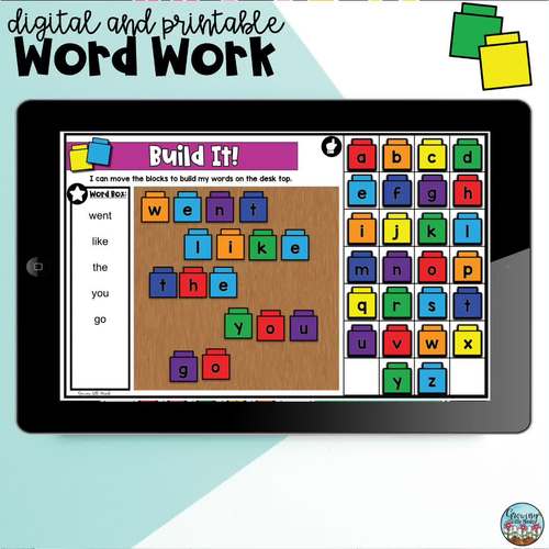 Word Work Activities print with digital option Sight Words Phonics